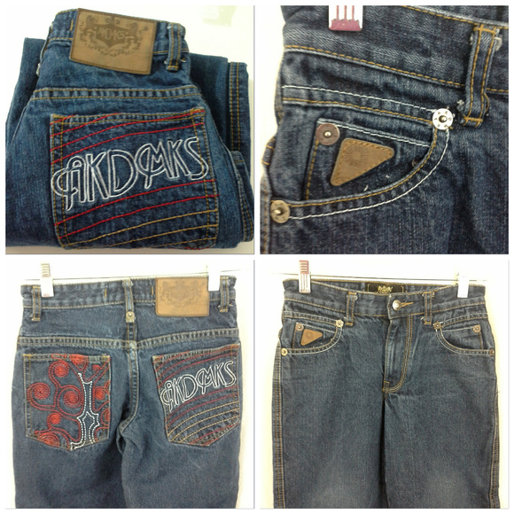 Akademiks | Bottoms | Akademiks Boys Jeans 8 Medium Blue Embroidered ...